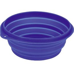Flamingo Reise-Hundenapf Silikon 500 ml blau