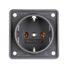 Berker Integro Steckdose Schuko, anthrazit matt