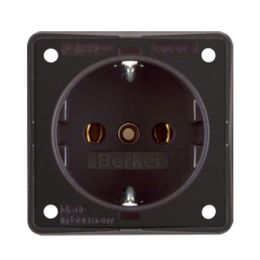 Berker Integro Steckdose Schuko, braun matt