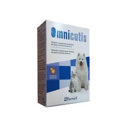 Omnicutis, Omega 3 -Fettzusatz und Vitamine, um die Haut von Hunden und Katzen zu schЩtzen - 30 CysЩlen
