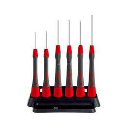wiha Feinschraubendreher-Set PicoFinish grau/rot, 7-teilig, inkl. Halter