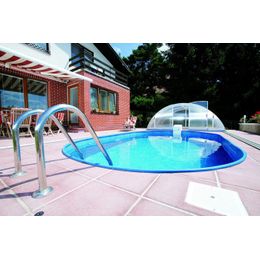 Poolomio Pool STARTER SET Stahlwandpool Oval Ibiza 320 x 525 x 120 cm (Set)