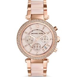 Chronograph Michael Kors "PARKER, MK5896" Armbanduhren rosegold (roségoldfarben) Damen Quarzuhren