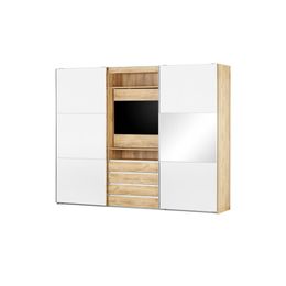 Schwebetürenschrank Magicglas - weiß - 300 cm - 236 cm - 65 cm - Sconto