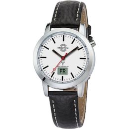 MASTER TIME Funkuhr Basic, MTLA-10593-21L, Armbanduhr, Quarzuhr, Damenuhr, Datum, schwarz