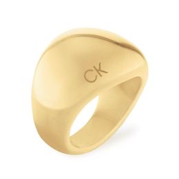 Calvin Klein Fingerring Schmuck Edelstahl Fingerring Damenring SCULPTURAL, gelb|goldfarben