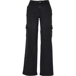 Urban Classics Cargo Jeans female Black size 34