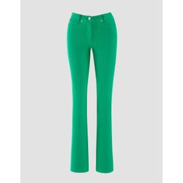 Madeleine Mode MADELEINE M-Jeans in gerader Form mit Logo-Stickerei Damen apfelgrün / grün