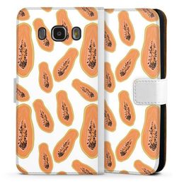 DeinDesign Handyhülle Papaya, Samsung Galaxy J5 Duos (2016) Hülle Handy Flip Case Wallet Cover