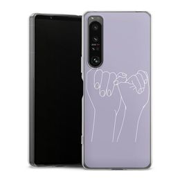 DeinDesign Handyhülle Pinky Promise Line Art, Sony Xperia 1 IV Silikon Hülle Bumper Case Handy Schutzhülle