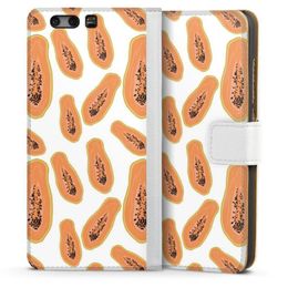 DeinDesign Handyhülle Papaya, Huawei P10 Hülle Handy Flip Case Wallet Cover Handytasche Leder