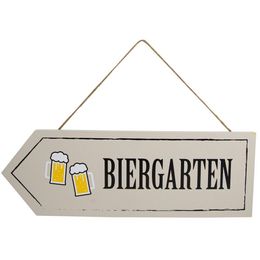 RIFFELMACHER & WEINBERGER Deko-Schriftzug Riffelmacher Holz Dekoschild 'Biergarten' 08526