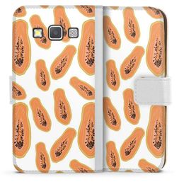 DeinDesign Handyhülle Papaya, Samsung Galaxy A3 (2015) Hülle Handy Flip Case Wallet Cover