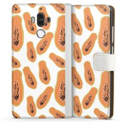 DeinDesign Handyhülle Papaya, Huawei Mate 9 Hülle Handy Flip Case Wallet Cover Handytasche Leder