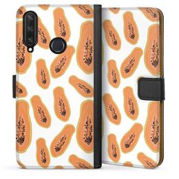 DeinDesign Handyhülle Papaya, Huawei Y6p Hülle Handy Flip Case Wallet Cover Handytasche Leder