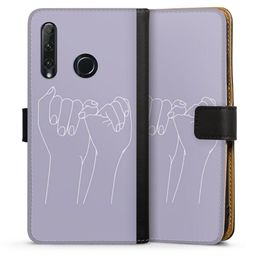 DeinDesign Handyhülle Pinky Promise Line Art, Huawei Honor 20 Lite Hülle Handy Flip Case Wallet Cover