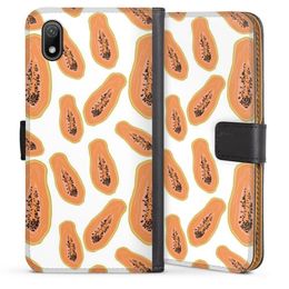 DeinDesign Handyhülle Papaya, Huawei Y5 (2019) Hülle Handy Flip Case Wallet Cover Handytasche Leder