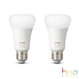 Philips Hue White & Color Ambiance LED E27, 9,5 Watt, Doppelpack, 8719514328365,