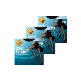 Nur Die Damen Feinstrumpfhose Goodbye Laufmaschen Energy 20 DEN 3er Pack