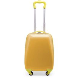 Hauptstadtkoffer Kinderkoffer For Kids, 4 Rollen, Kinderreisegepäck Handgepäck-Koffer Kinder-Trolley, gelb