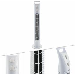 Turmventilator mit Timer 40 Watt 75°-Oszillation Ventilator mit 3 Geschwindigkeitsstufen Weiß - weiß - Arebos