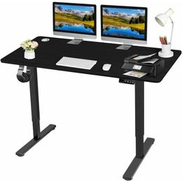 Schreibtisch Höhenverstellbar Elektrisch,Stehschreibtisch mit Memory-Steuerung Technologie,160 x 60 cm Schwarz - Schwarz - Devoko