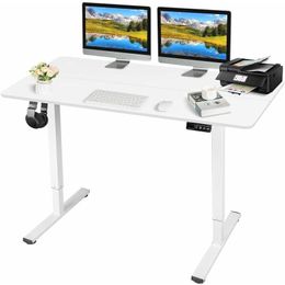 Schreibtisch Höhenverstellbar Elektrisch,Stehschreibtisch mit Memory-Steuerung Technologie,160 x 60 cm Weiß - Weiß - Devoko