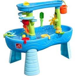 Double Showers Wasserspieltisch Großer Wassertisch mit 11-teiligem Zubehörset Garten Wasser Spieltisch für Kinder in Blau und Grün - Blau - Step2
