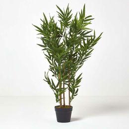Homescapes - Kunstbaum Grün Bambus im Topf, 95 cm - Grün