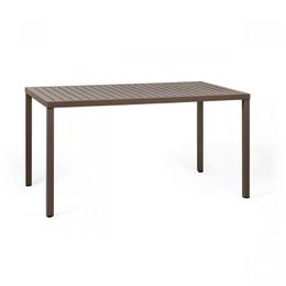 Rechteckiger Tisch Nardi Cube für den Außenbereich mit Durol-Platte für Garten und Veranda -Kaffee