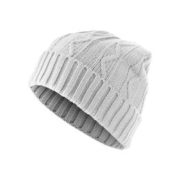 MSTRDS Beanie MSTRDS Accessoires Beanie Cable Flap (1-St), weiß