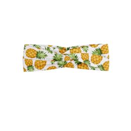 Abakuhaus Stirnband Elastisch und Angenehme alltags accessories Gelb und Weiß reife Ananas