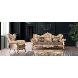 JVmoebel Wohnzimmer-Set Luxus Sofagarnitur 3+1 Sitzer Garnitur Sessel Sofas Sitz Stoff