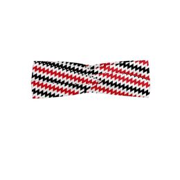 Abakuhaus Stirnband Elastisch und Angenehme alltags accessories rot schwarz Zick-Zack-Linien Chevron
