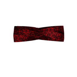 Abakuhaus Stirnband Elastisch und Angenehme alltags accessories rot schwarz Orient Blumen Blätter