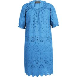 WHITE LABEL Kleid mit Madeira-Spitze Blau (Gr&ouml;&szlig;e: 38)