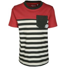 Sigikid - T-Shirt BIBER POCKET in ro/schwarz, Gr.110