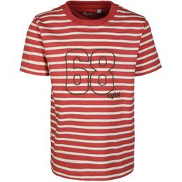 Sigikid - T-Shirt BIBER 68 gestreift in rot/weiß, Gr.116