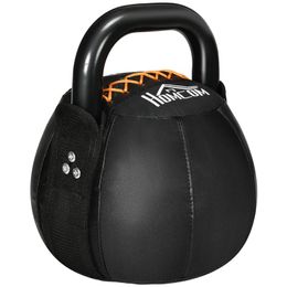 HOMCOM Kettlebell mit Griff schwarz (Farbe: schwarz)