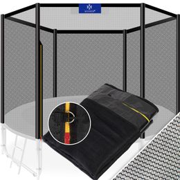 Kesser® Trampolin Ersatznetz Sicherheitsnetz UV-beständig Trampolinnetz Trampolinschutz Ø 244 305 366 427 cm einfache Montage Eingangstür mit Reißverschluss aus hochwertigen Materialien