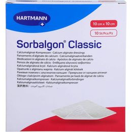 Paul Hartmann AG Sorbalgon Classic 10x10 cm Calciumalginat-Kompr. 10 St