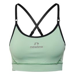 Newline Sport-BH 'Augusta' Damen Größe XXS silbergrau / hellgrün / schwarz