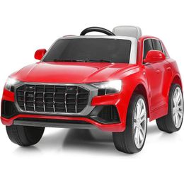 Goplus - Elektro Kinderauto, Audi Q8 Kinderfahrzeug für Kinder, 3 - 5 km/h, 3 Farben, E-Auto mit led, Fernbedienung, 2 Tempo, usb, MP3,