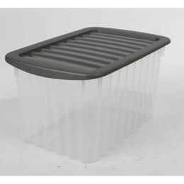 JELENIA PLAST - 14x Wellenbox mit Deckel 30x20x16cm 5,5L Lebensmittel Aufbewahren Küche