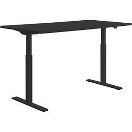 Topstar E-Table elektrisch höhenverstellbarer Schreibtisch schwarz rechteckig, T-Fuß-Gestell schwarz 160,0 x 80,0 cm