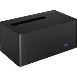 ICY BOX Festplatten-Dockingstation ICY BOX SATA 2,5 oder 3,5 zu USB 3.1 Gen 2 Type-C, HDD/SSD, schwarz