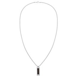 Tommy Hilfiger Kette mit Anhänger Schmuck Edelstahl Halsschmuck Venezianerkette, braun|silberfarben