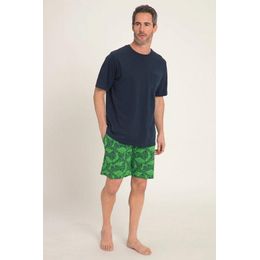 JP1880 Schlafanzug Schlafanzug Homewear Shirt uni Shorts mit Print