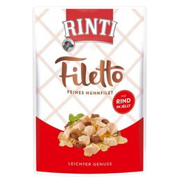 Rinti Filetto Jelly Huhn & Rind 24 x 100g Hundefutter