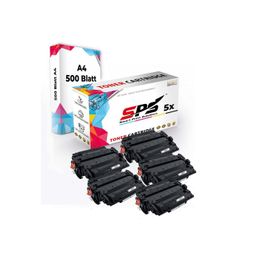SPS Tonerkartusche Druckerpapier A4 + 5x Multipack Set Kompatibel für HP LaserJet Managed
